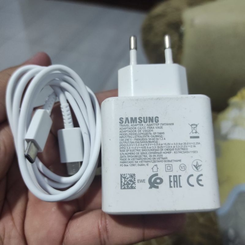 Jual charger samsung 45W 45 watt Original ( second ) | Shopee Indonesia