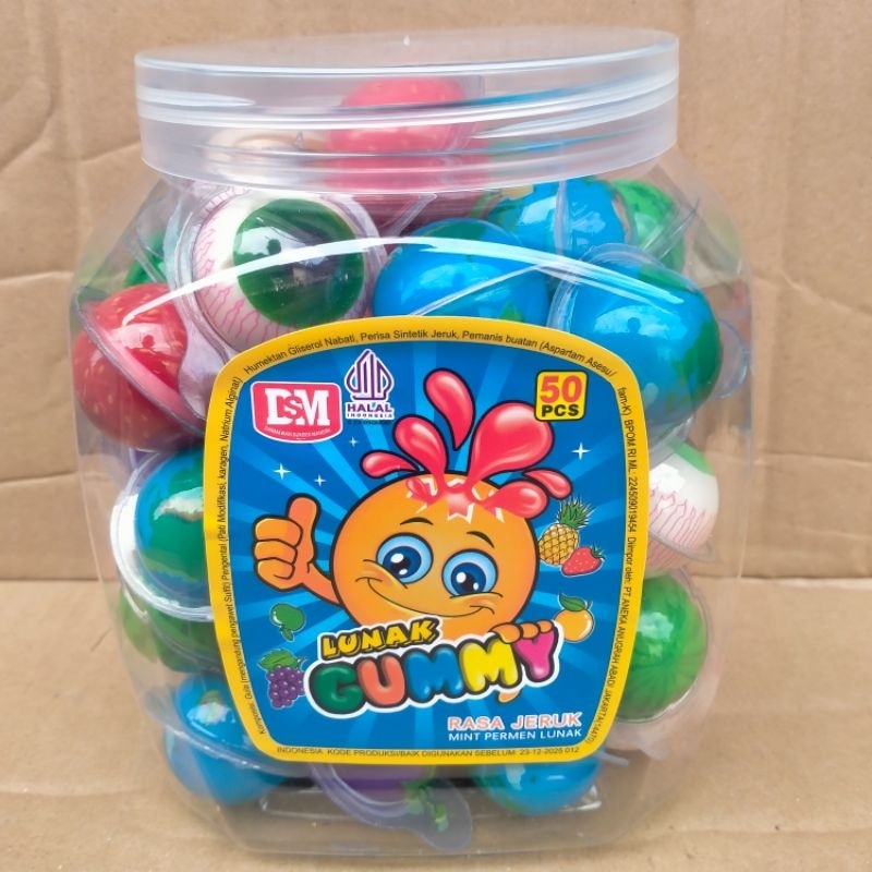 Jual PERMEN LUNAK BULAT PERMEN JELLY 1 TOPLES ISI 50 PCS | Shopee Indonesia