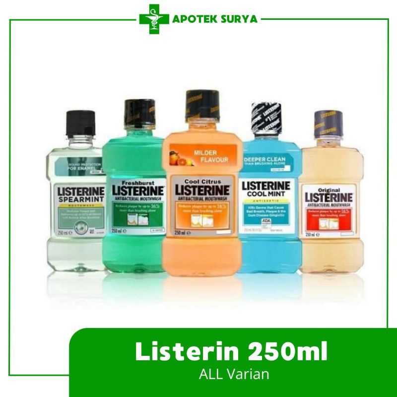 Jual Listerin Antiseptic Mouthwash 250ml | Obat Kumur Antiseptik ...