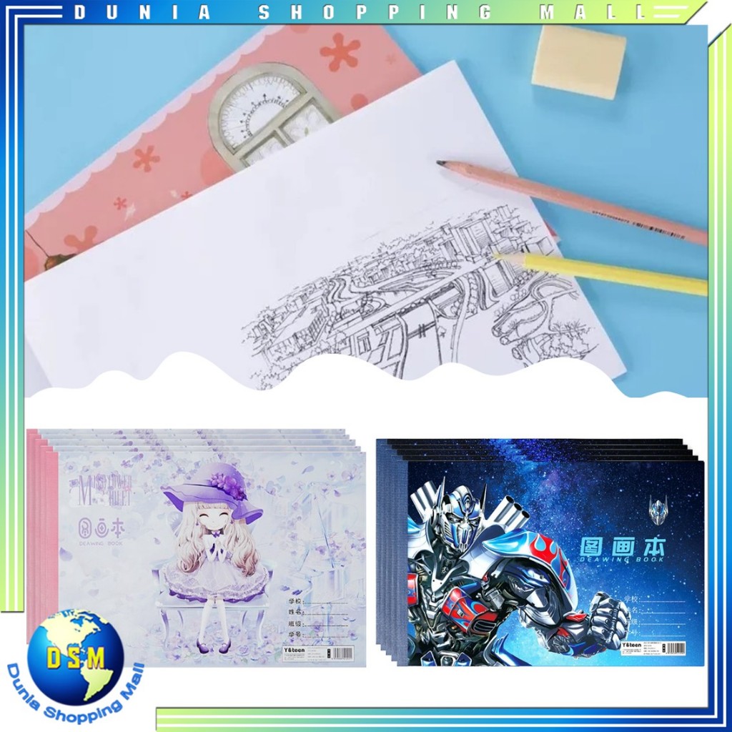 Jual DSM Buku Gambar Karakter Isi 20 Lembar Drawing Book Anak B5 Tebal ...