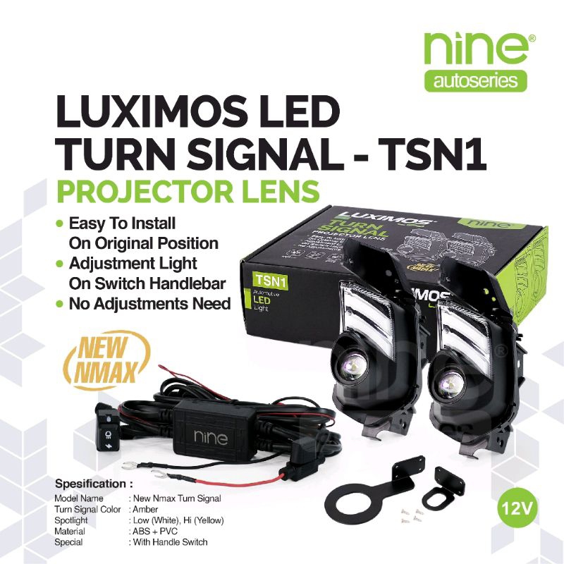Jual LAMPU LED SEIN PLUS PROJECTOR LENS NMAX NEW TSN1 3IN1 NINE LUXIMOS ...