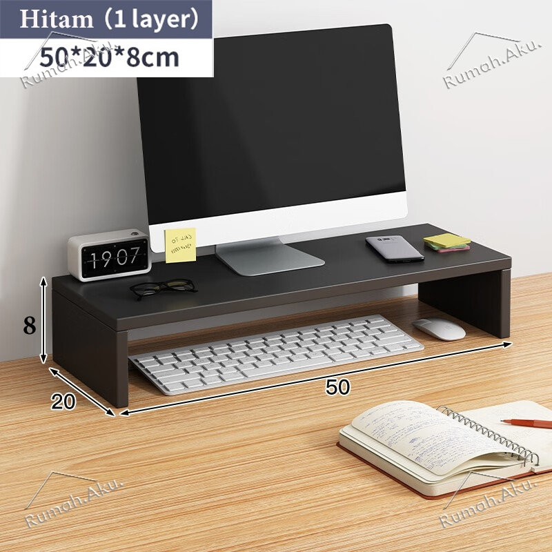 Jual RA Stand Monitor Rak Monitor Rak Buku Kayu Desktop Dudukan ...