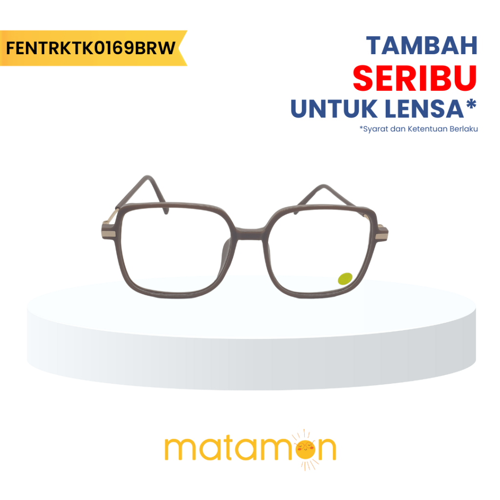 Jual MATAMON Kacamata Frame Kotak FENTRKTK0169BRW | Shopee Indonesia