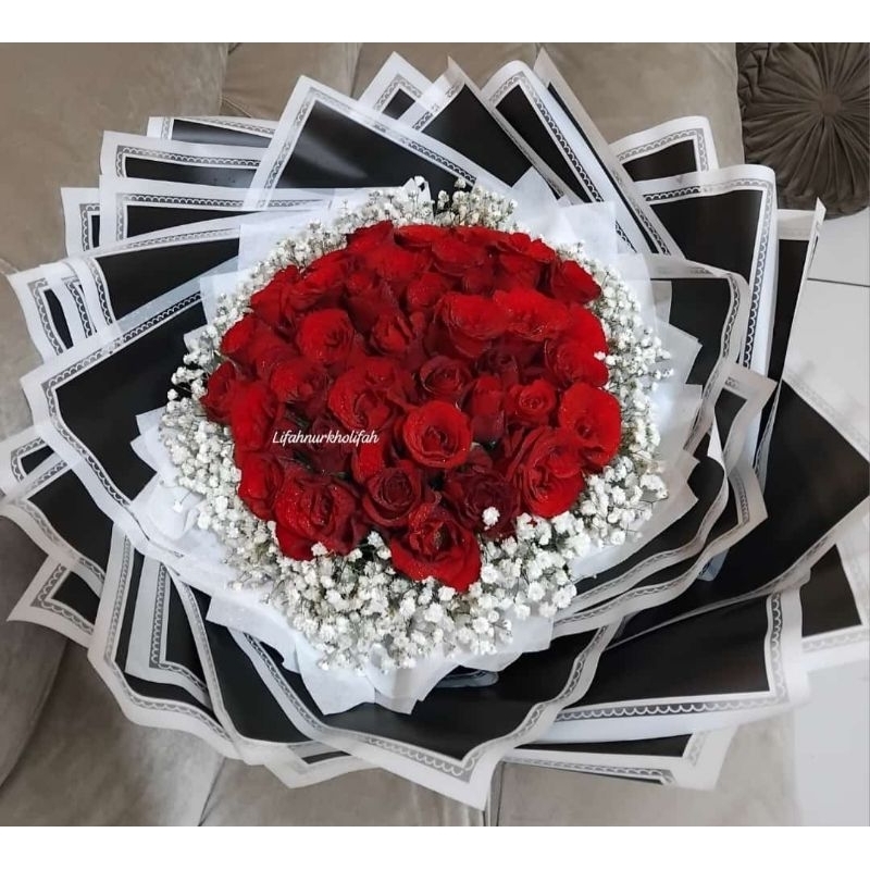 Jual Buket Mawar Jumbo Fresh Variasi Warna | Shopee Indonesia