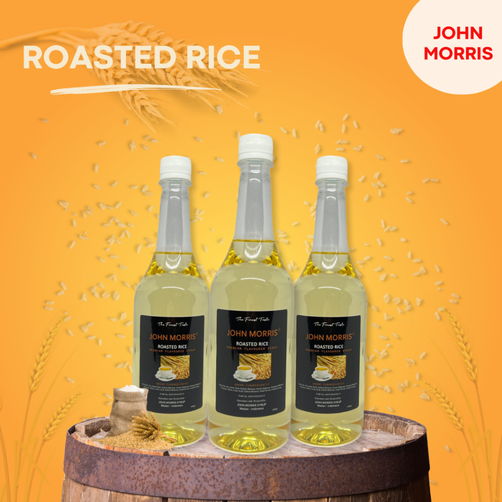 Jual JOHN MORRIS Premium Flavoured Syrup Roasted Rice 1000 ml / Sirup ...