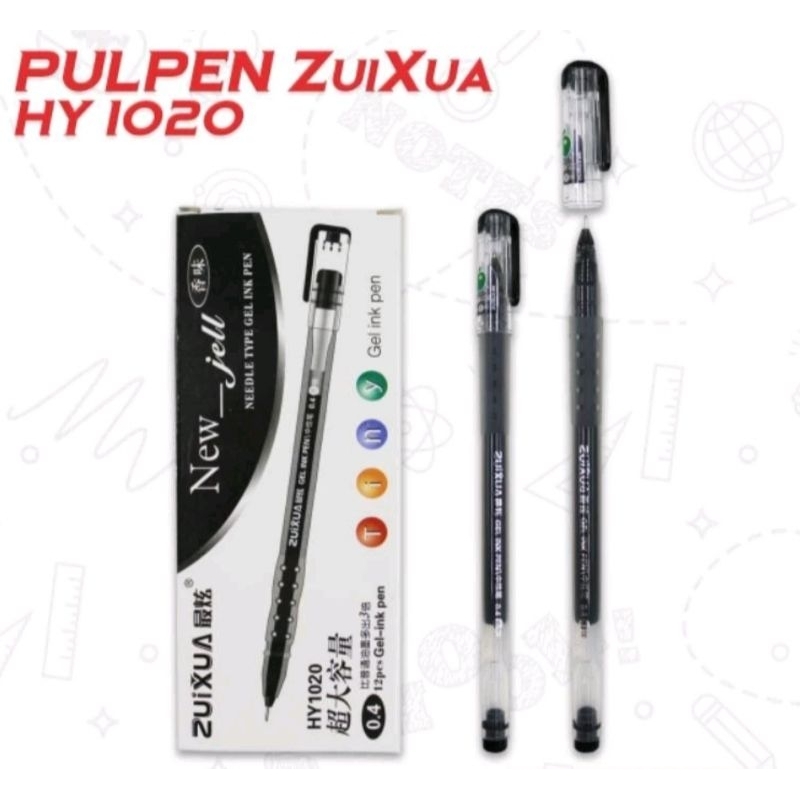 Jual Pulpen/Bolpoint zuixua new gel hitam {{ murah }}berkualitas 1 pak ...