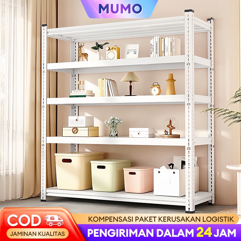 Jual Rak Besi Rak Putih Rak Besi Susun Rak besi siku 5 susun Rak barang ...