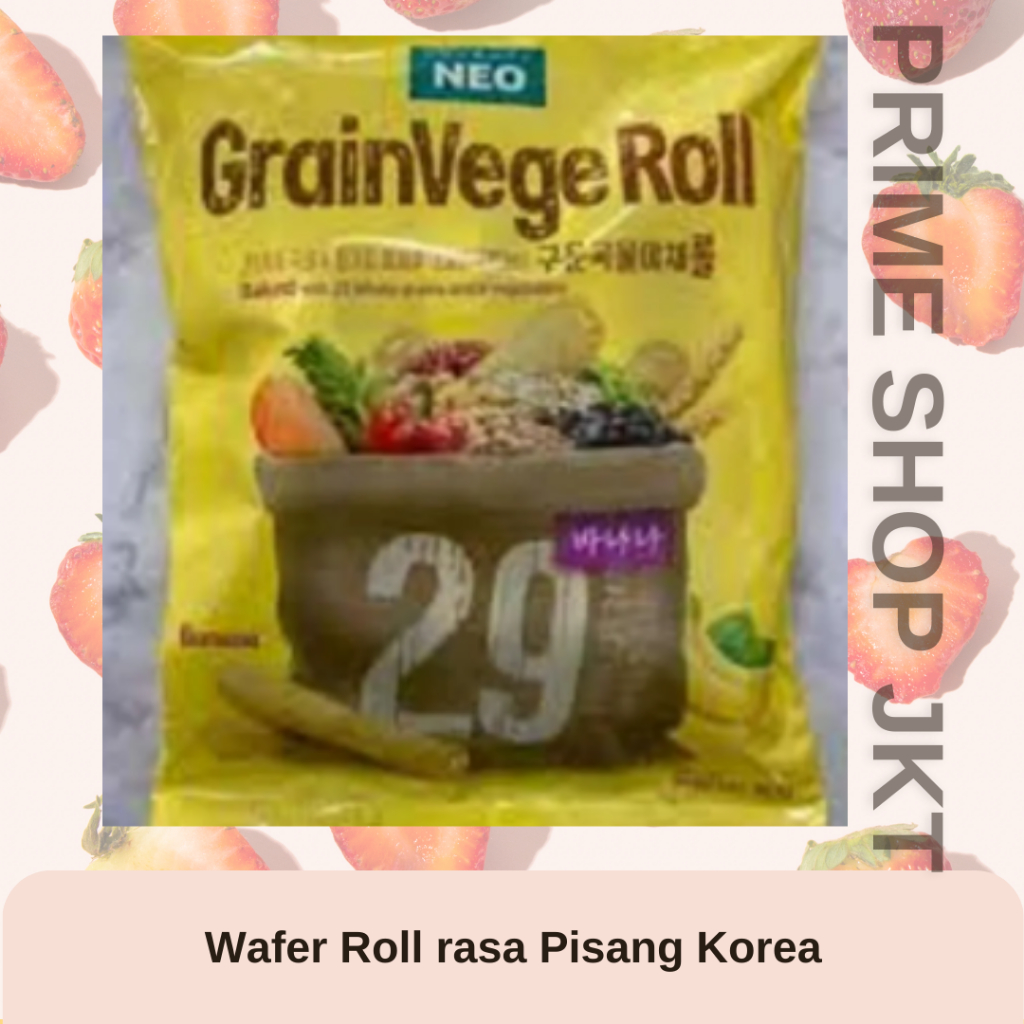Jual Neo Grain Veggie Roll Banana 80gram Korea Import Wafer Roll ...
