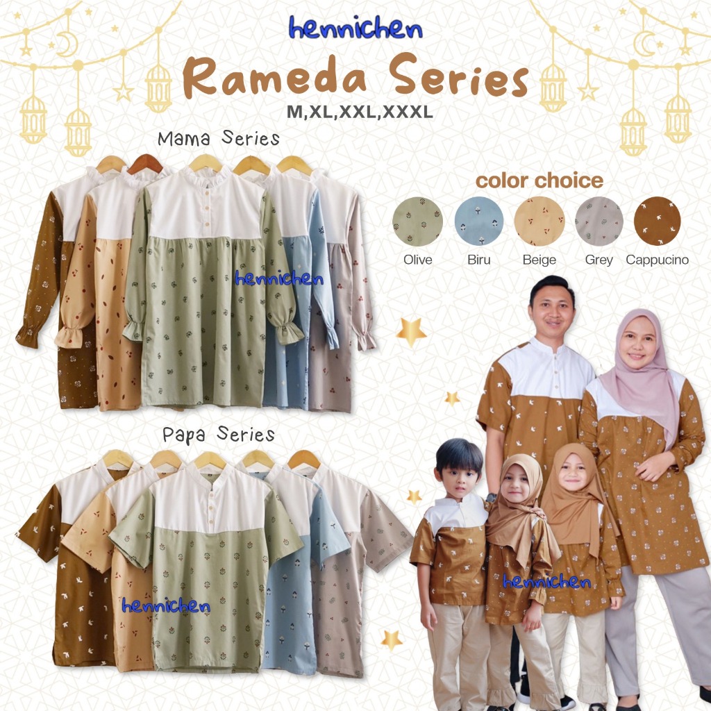 Jual TOBELI KIDS RAMEDA SERIES MOM TUNIK & DAD KOKO FAMILY SET BAJU MUSLIM DEWASA BAJU LEBARAN ...