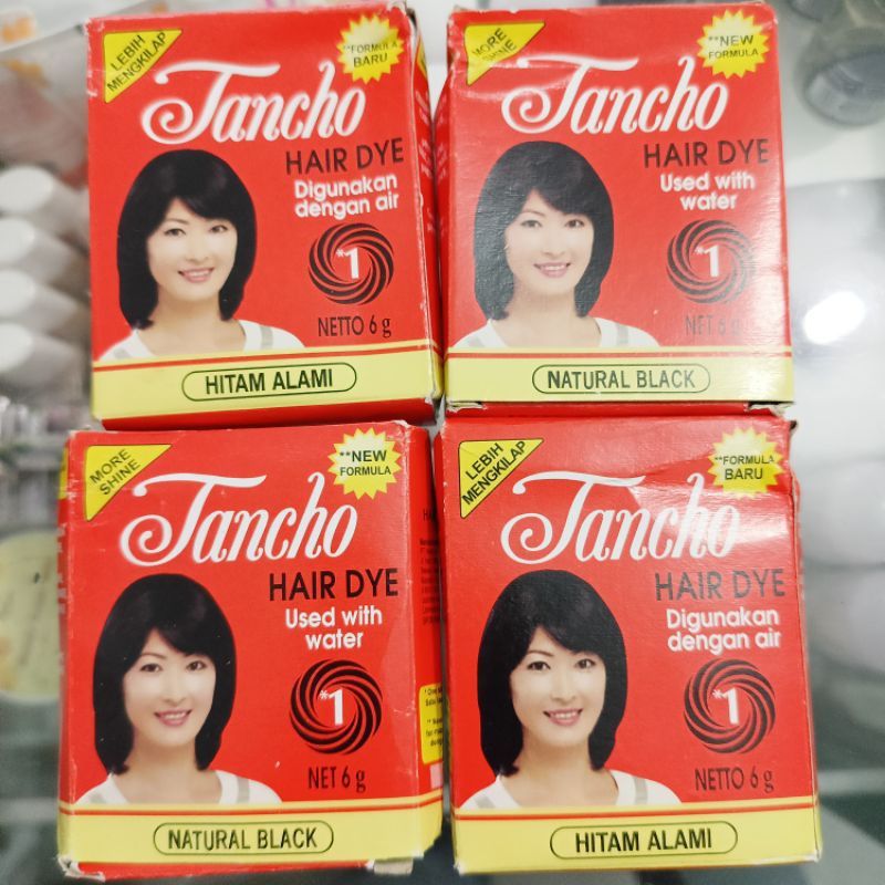 Jual TANCHO Hair Dye / TANCHO Pewarna Rambut Hitam 6gr | Shopee Indonesia