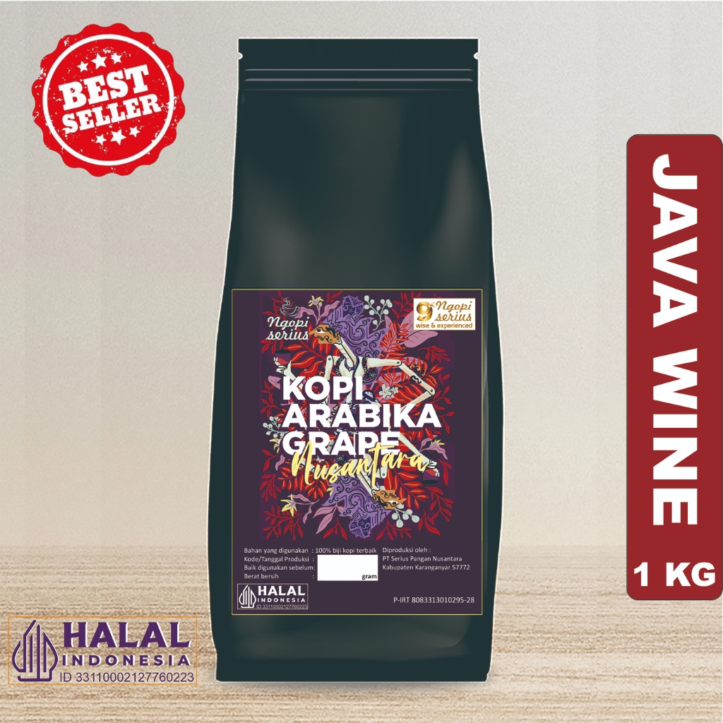 Jual NGOPI SERIUS Arabica Java Wine (Arabica Grape Nusantara) 1kg ...