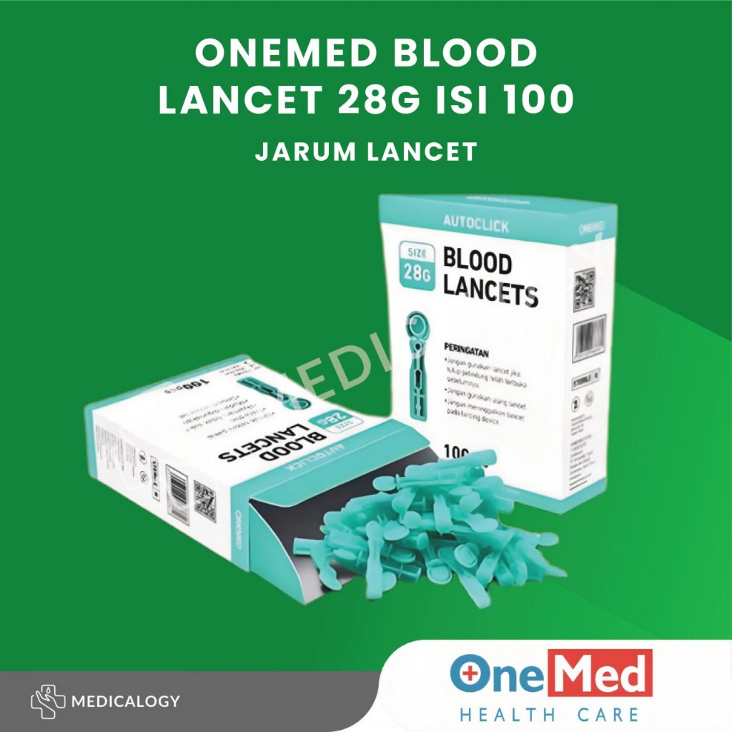 Jual Onemed Blood Lancet 28G isi 100 pcs Alat Cek Darah | Shopee Indonesia