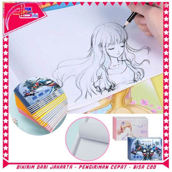 Jual AS Buku Gambar Karakter Isi 20 Lembar Drawing Book Anak B5 Tebal ...