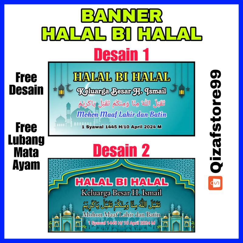 Jual 4x1m BANNER HALAL BI HALAL 2025 | BANNER MURAH | Shopee Indonesia
