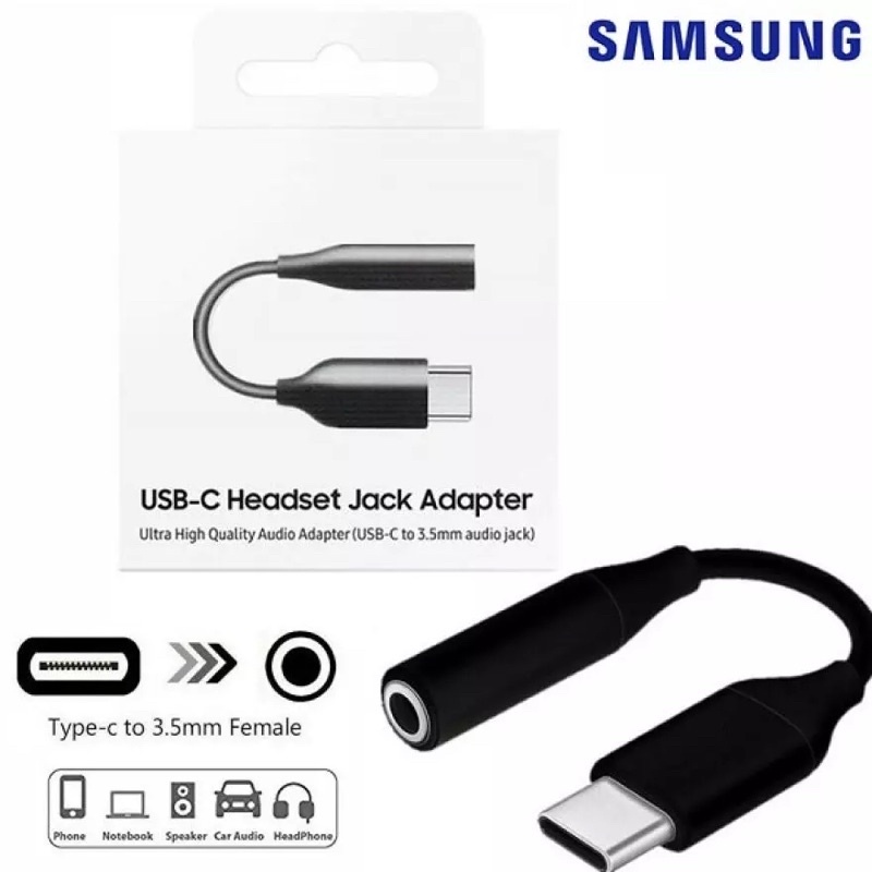 Jual Splitter Audio Type C to Jack 3.5mm Samsung Adapter USB C to Jack ...