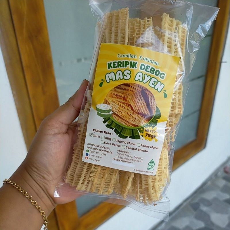 Jual kripik debog pisang gurih isi 75gram cuma Rp 7500 | Shopee Indonesia