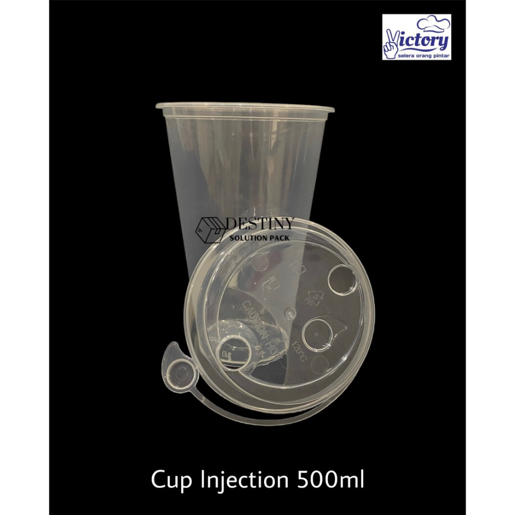 Jual Wadah Minum Plastik Cup Injection Victory 500ml (25pcs) | Shopee Indonesia
