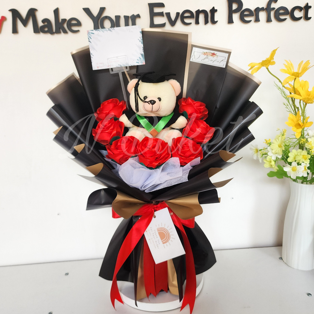 Jual BISA DIKIRIM HARI INI BUKET WISUDA BUKET BUNGA BUKET BONEKA WISUDA ...