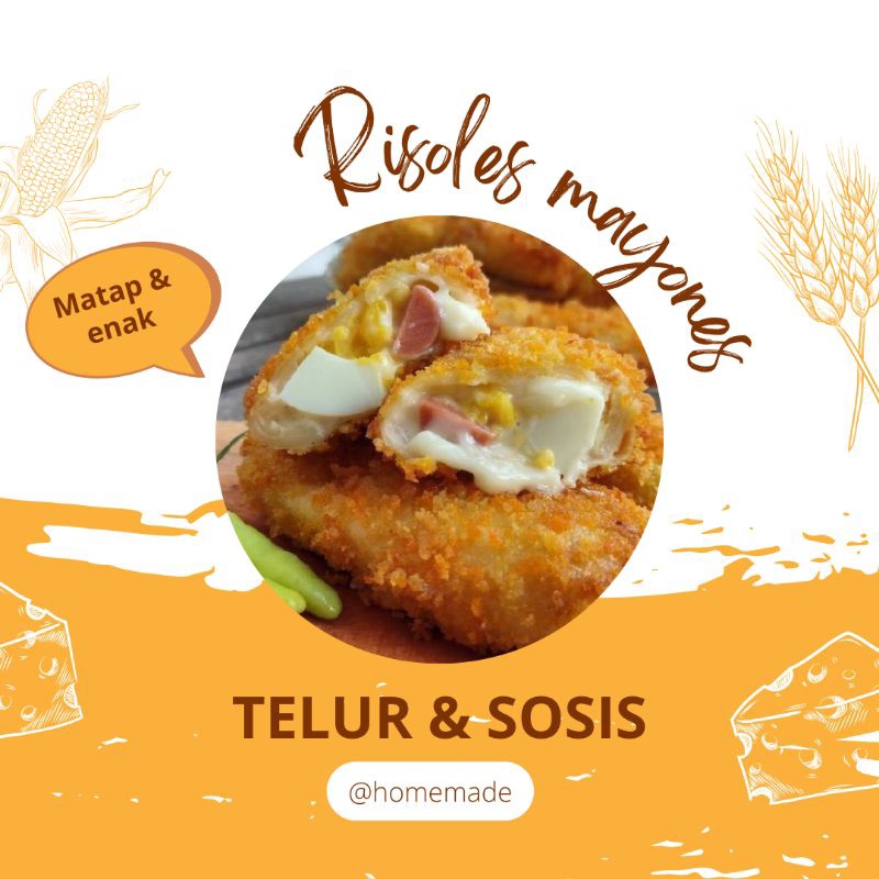 Jual Frozen Risoles Premium mayones, mashedpoteto, jagung manis, pisang ...