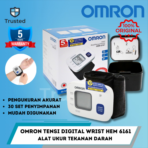 Jual Trusted Tensimeter Digital Omron Wrist Blood Pressure Monitor HEM ...