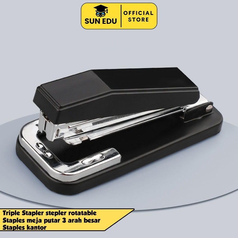 Jual Triple Stapler stepler rotatable/ Staples meja putar 3 arah besar ...