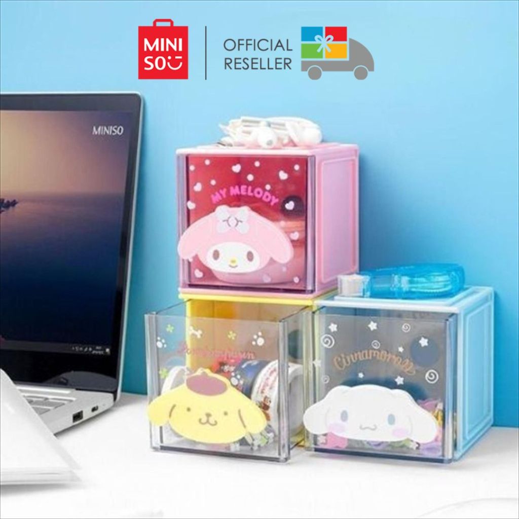 Jual MINISO x SANRIO Storage CUBE / Kotak Cinnamoroll / Melody / Kuromi ...