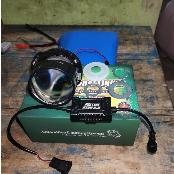 Jual Projie Projector Biled SMS Falcon Eyes 2.5 inch bluelens 50w ...