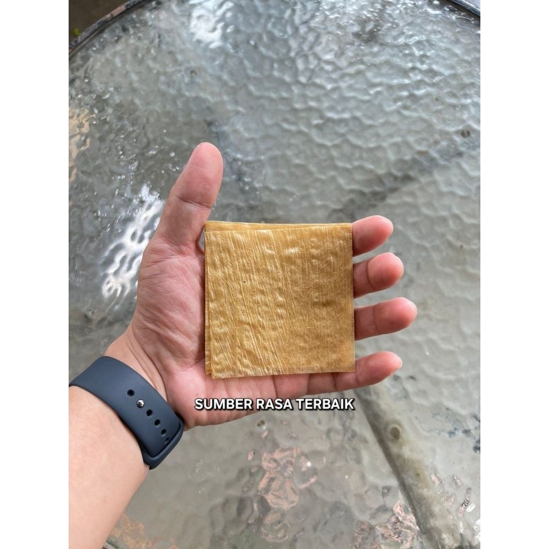 Jual SRT - KULIT TAHU TAWAR KUNING UK 8X8 ISI 50PCS HALAL | TEKSTUR ...