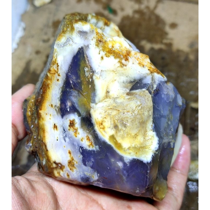 Jual 1 BALOK BATU AKIK PANCAWARNA GARUT KECUBUNG TEMBUS, BERAT 500 GRAM ...