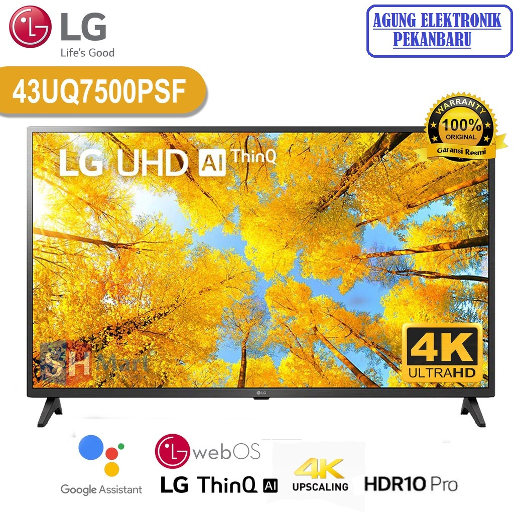 Jual SMART TV LG 43 INCH 43UQ7500 4K HDR GARANSI RESMI (RIAU) | Shopee ...