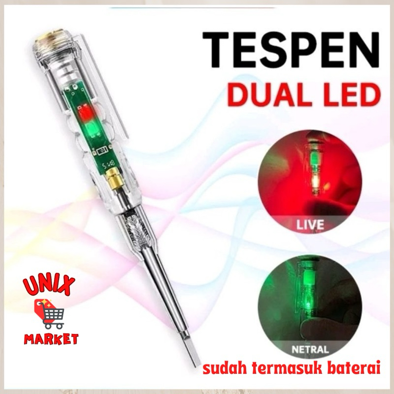 Jual Obeng Tester Indicator Dual LED - Tespen Minus Alat Pendeteksi ...