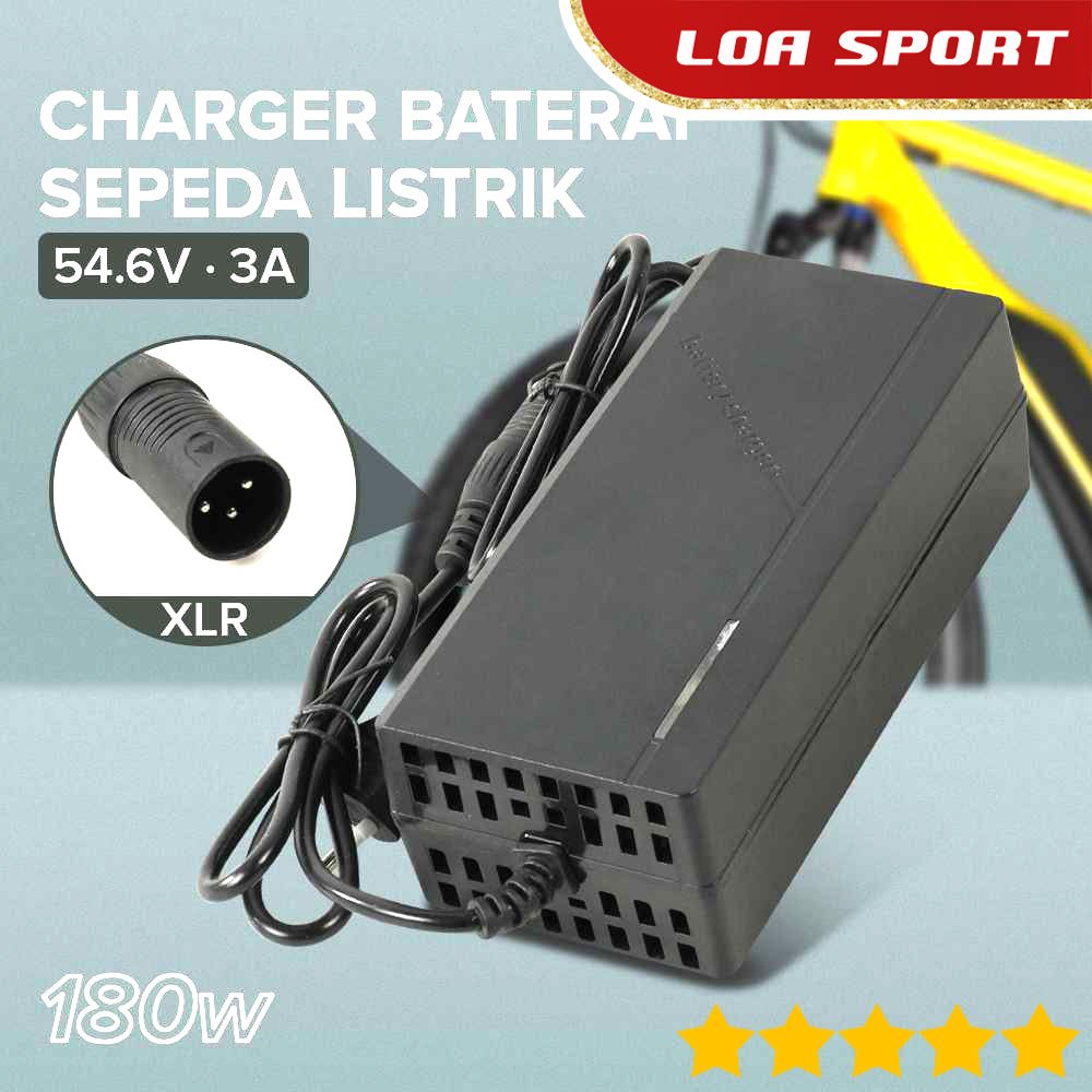 Jual Charger Baterai Sepeda Listrik Skuter Plug XLR 54.6V 3A 180W ...