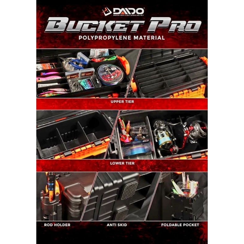 Jual TACKEL BOX DAIDO BUCKET PRO 12 LTR | Shopee Indonesia