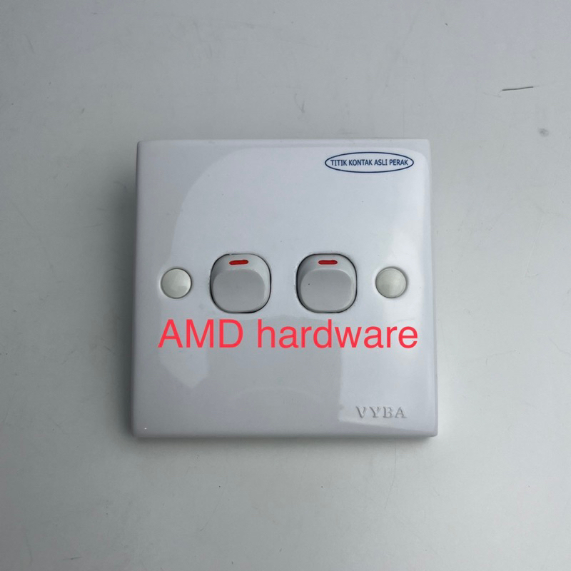 Jual SAKLAR LAMPU RUMAH SERI 2 TOMBOL Listrik dengan Indikator SNI ...