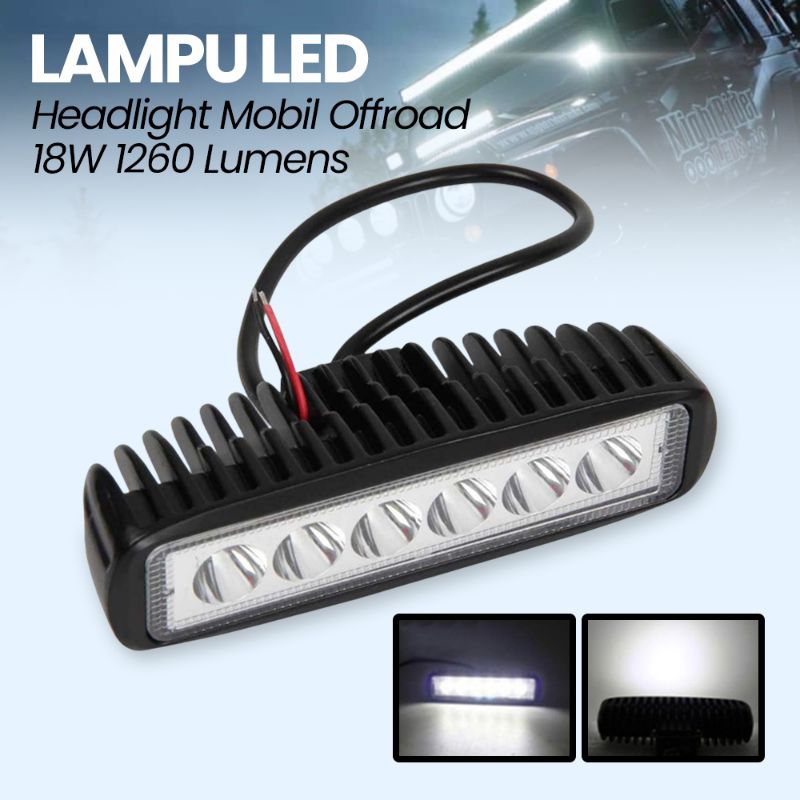 Jual Headlight LED Floodlight Car Offroad Cool White 18W Global gb-l ...