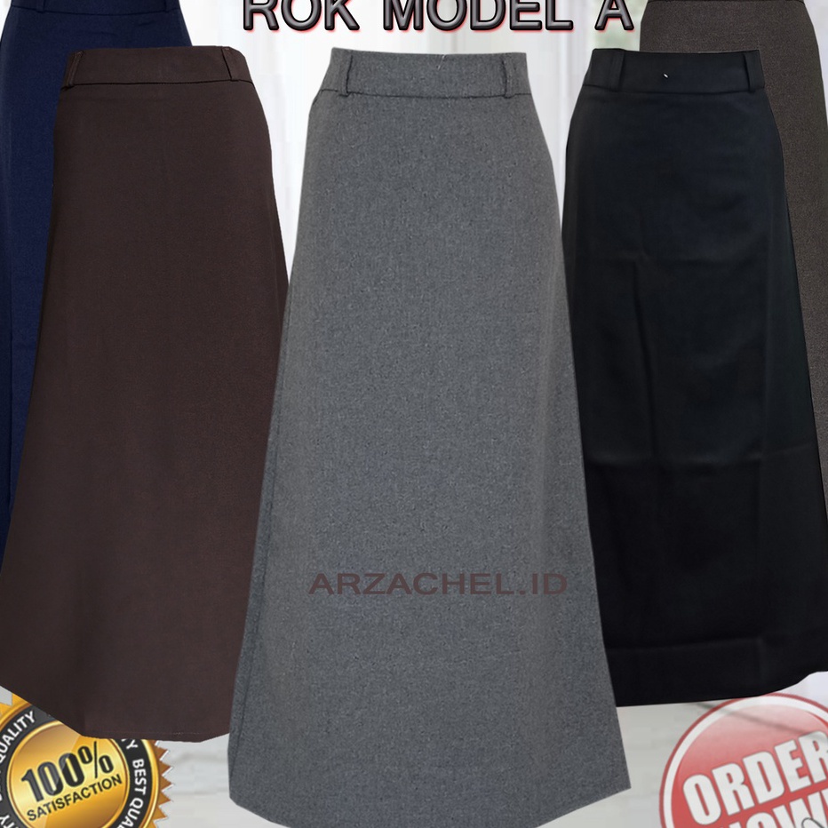 Jual BestSeller Rok A Line Panjang Polos Formal Kerja Kantor Rok Kerja ...
