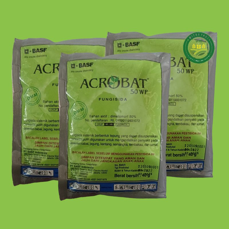 Jual Acrobat 50 WP 40 Gram Fungisida sistemik obat jamur antraknosa Embun bulu, busuk daun pada ...