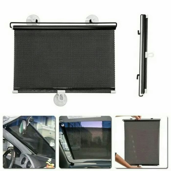 Jual Sun Shield Krey Tirai Pelindung Panas Mobil Model Roll Gulung ...