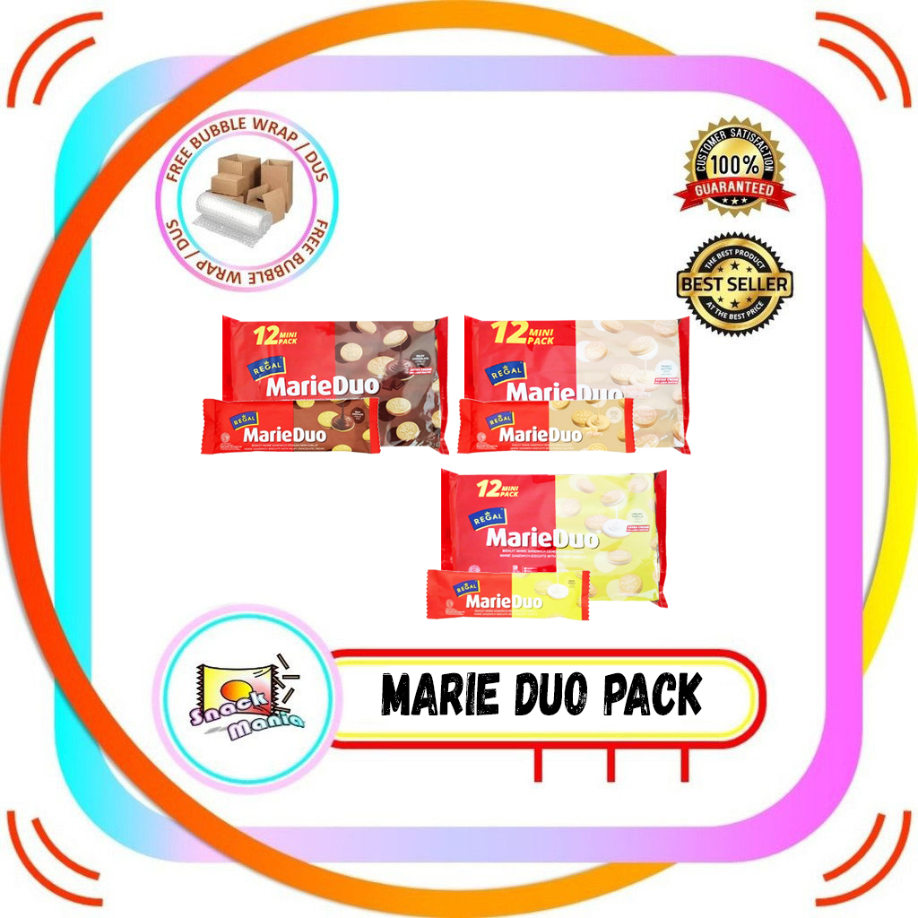 Jual Regal Marie Duo Peanut | Chocolate | Vanilla 20 gr x 12 pcs PACK ...