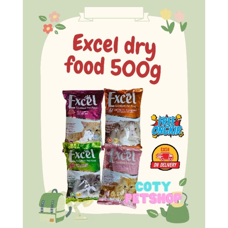 Jual Pakan Kucing EXCEL Dry Food 500gr | Shopee Indonesia