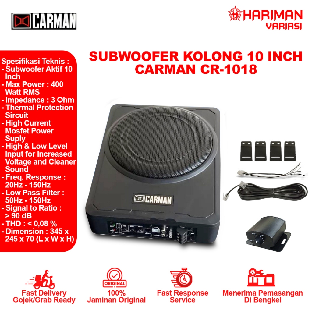 Jual Subwoofer Kolong 10 Inch CARMAN CR-1018 Original | Shopee Indonesia