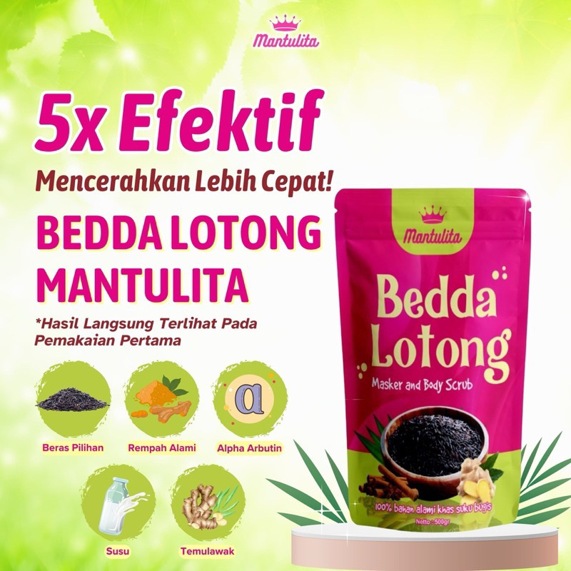 Jual bedda lotong / bedak lottong lulur rempah mantulita | Shopee Indonesia
