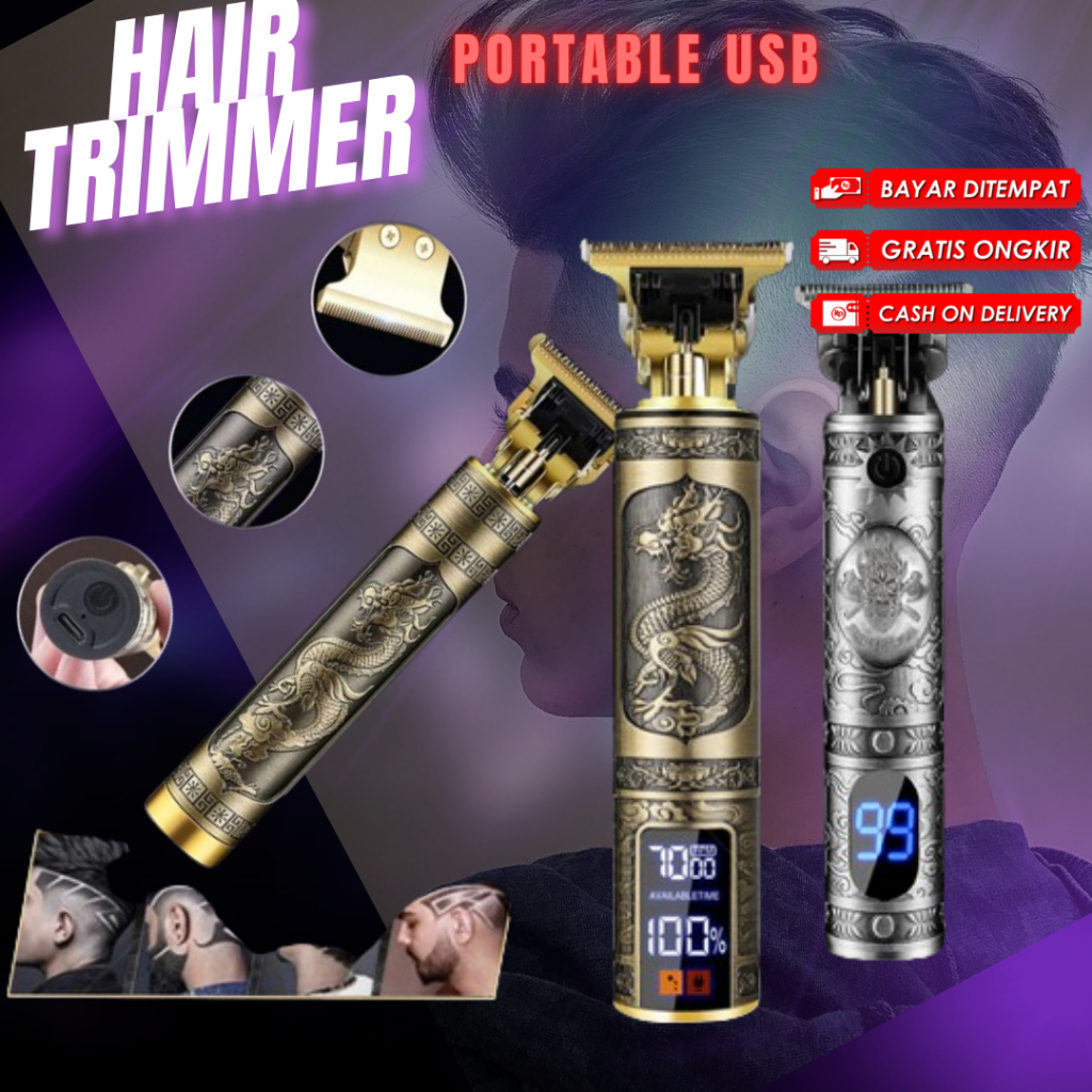 Jual Alat Cukur Rambut Kumis Jenggot Elektrik Mesin Profesional Hair Clipper Vintage | Shopee ...