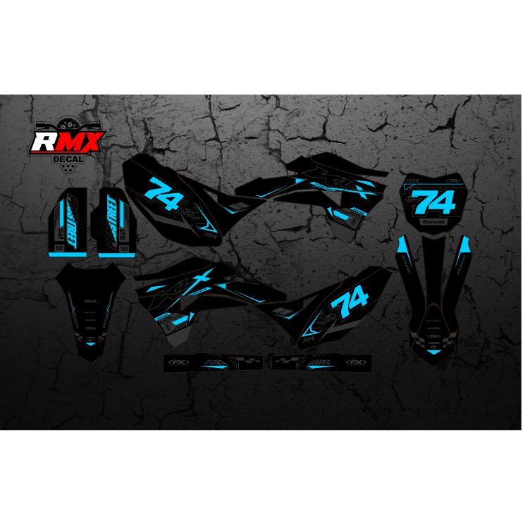 Jual DECAL GORDON FULLBODY (029) DEKAL STIKER KLX GORDON HITAM MERAH ...