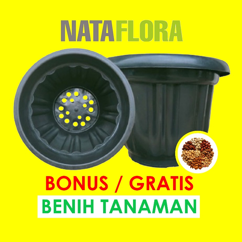 Jual Pot tanaman besar 60 cm hitam / grosir pot jumbo pondok gede ...