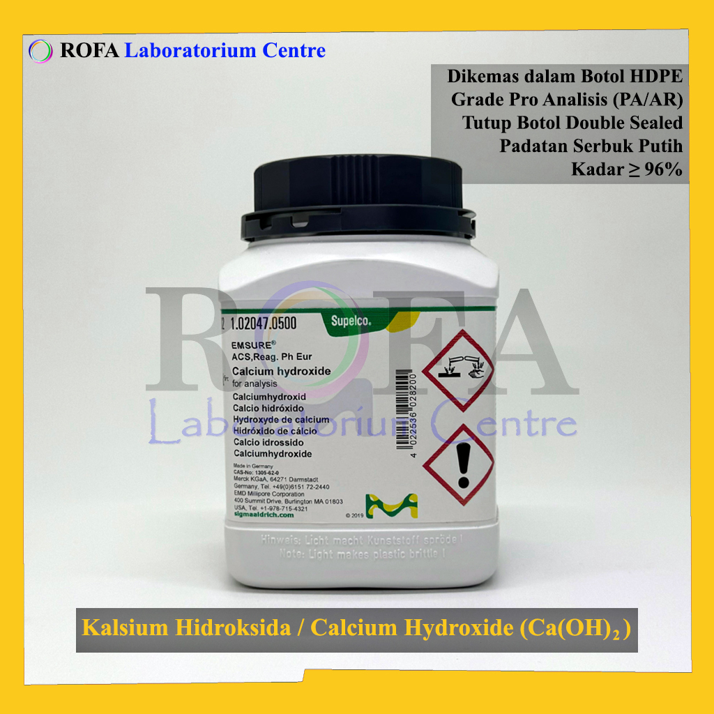 Jual Kalsium Hidroksida / Calcium Hydroxide / Ca(OH)2 Pro Analisis ...