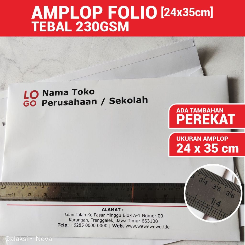 Jual AMPLOP FOLIO TEBAL CUSTOM 230GSM | AMPLOP F4 ARTPAPER 230GSM ...