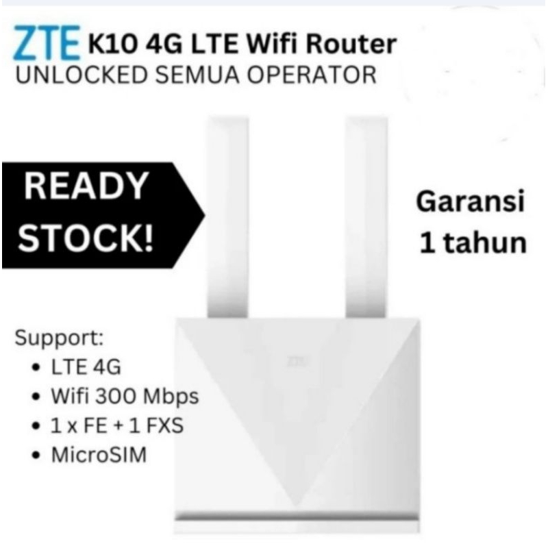 Jual ZTE K10 4G LTE CPE Wifi Router SIM CARD UNLOCK Modem (GNB ...