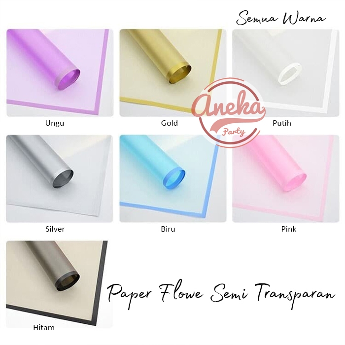 Jual [isi 20] Kertas Buket Tranparant List / Kertas Paper Wrapping ...