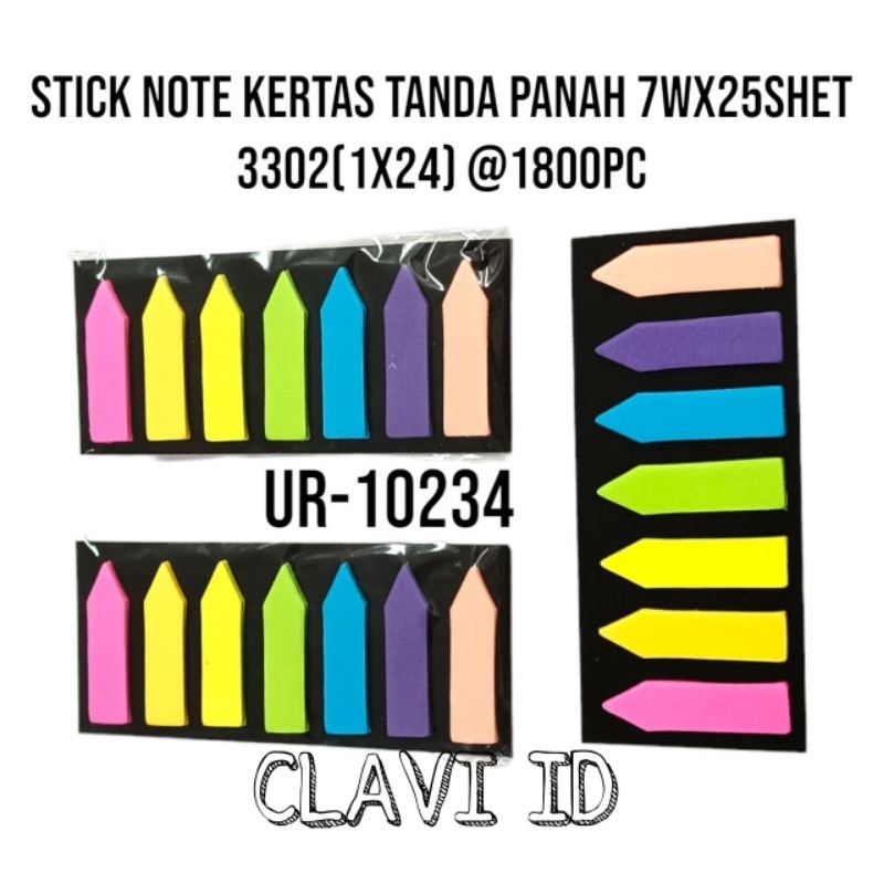 Jual 10234/STICKY NOTES/STICKY NOTES PANAH/STICKY NOTES 7 WARNA/MEMO ...